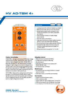 HV Test Bench Modules | CSM GmbH