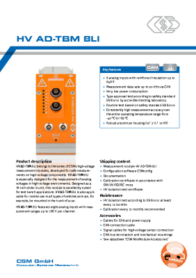 HV Test Bench Modules | CSM GmbH