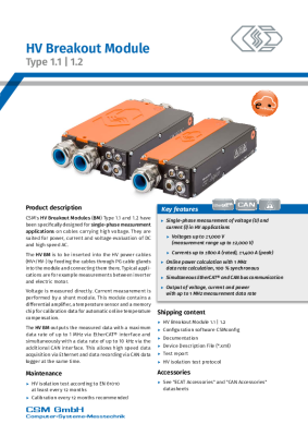 HV Breakout Modules 1.1 | CSM GmbH