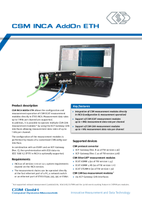 CSM INCA AddOn: fast measurements with CSM modules and INCA®
