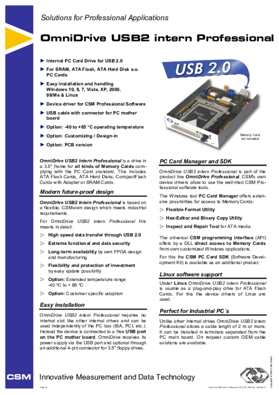 PC CArd Drive OmniDrive USB2 product series