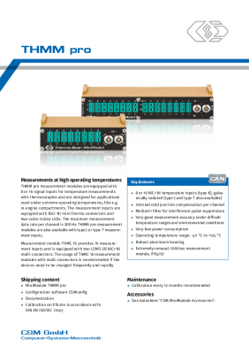 CAN TH MiniModules for temperature measurements